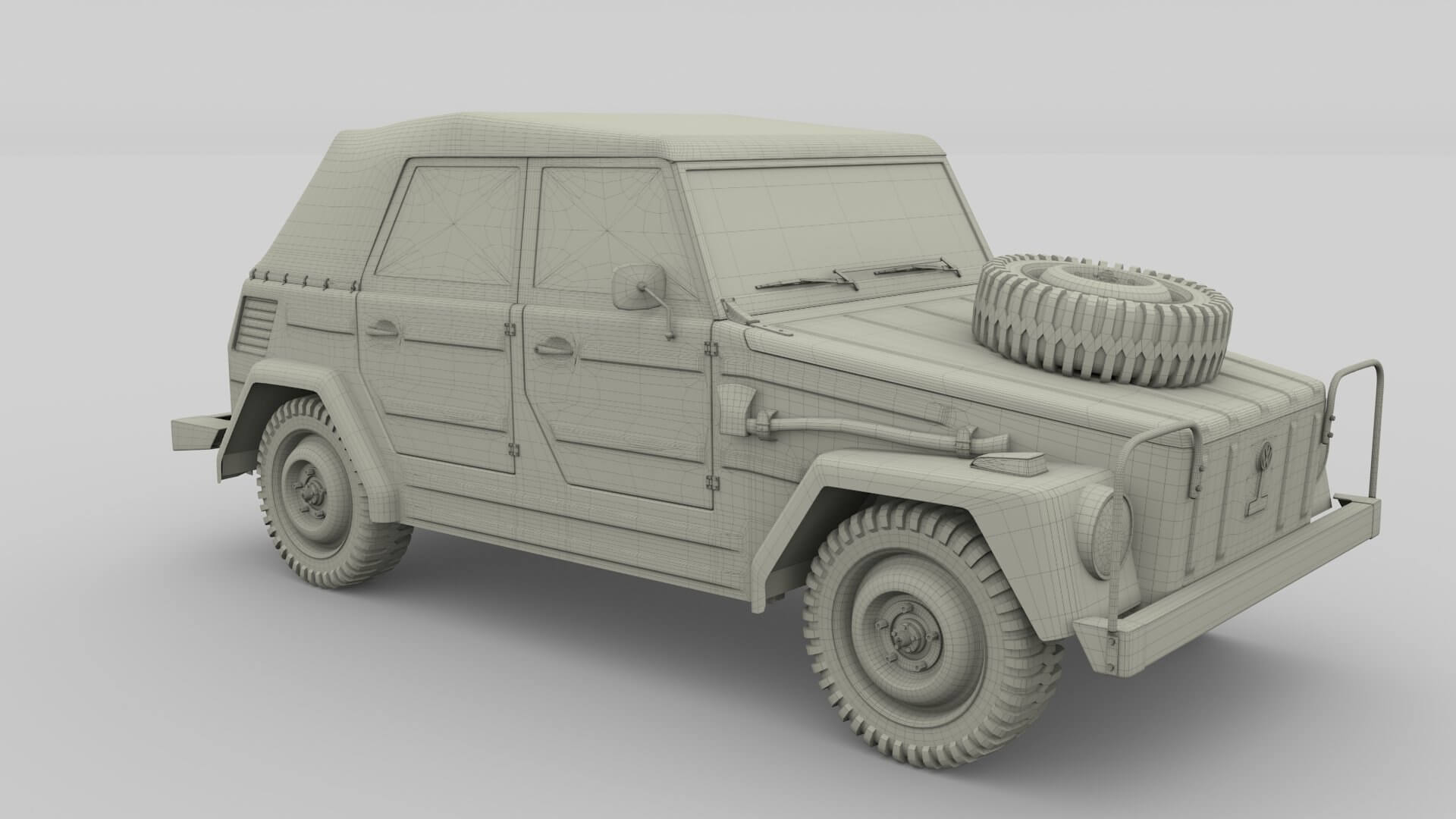 VW Type 181 Army - 3D Model by dragosburian
