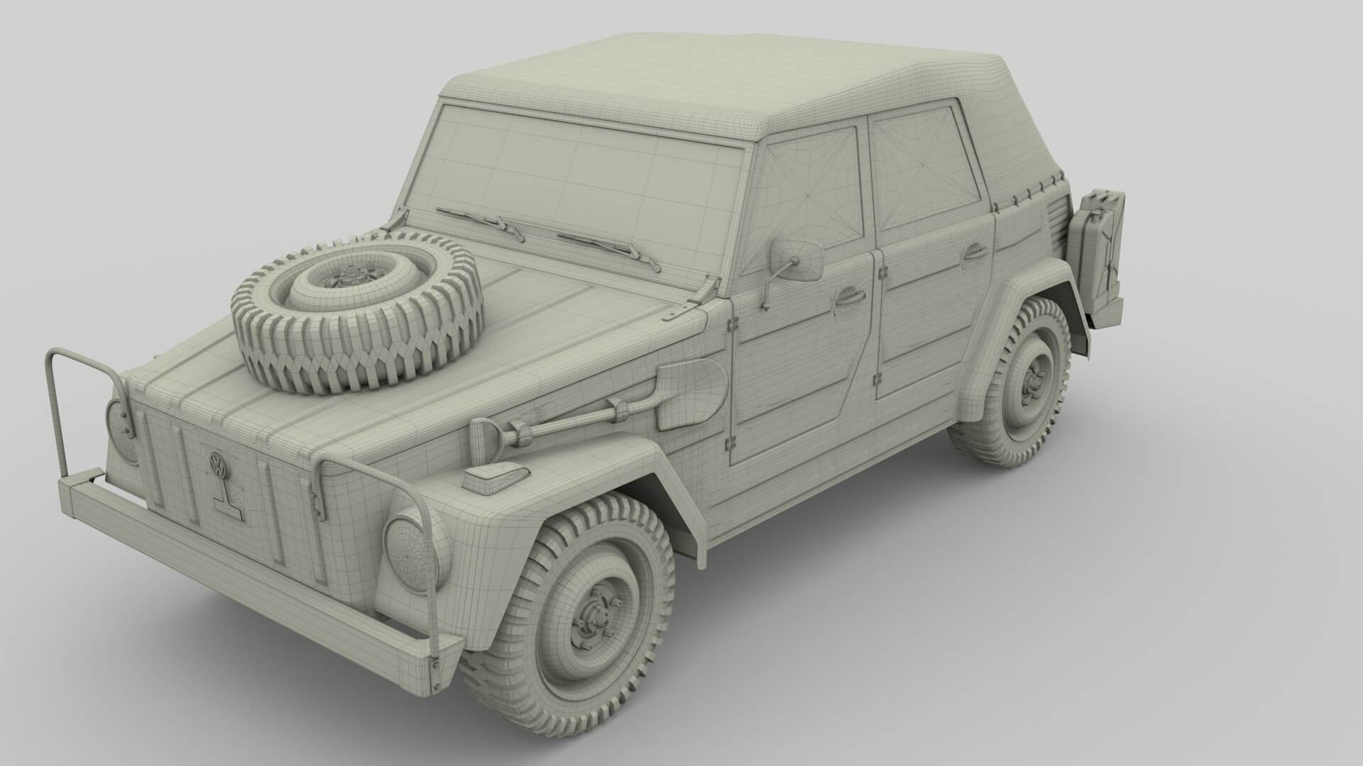 VW Type 181 Army - 3D Model by dragosburian