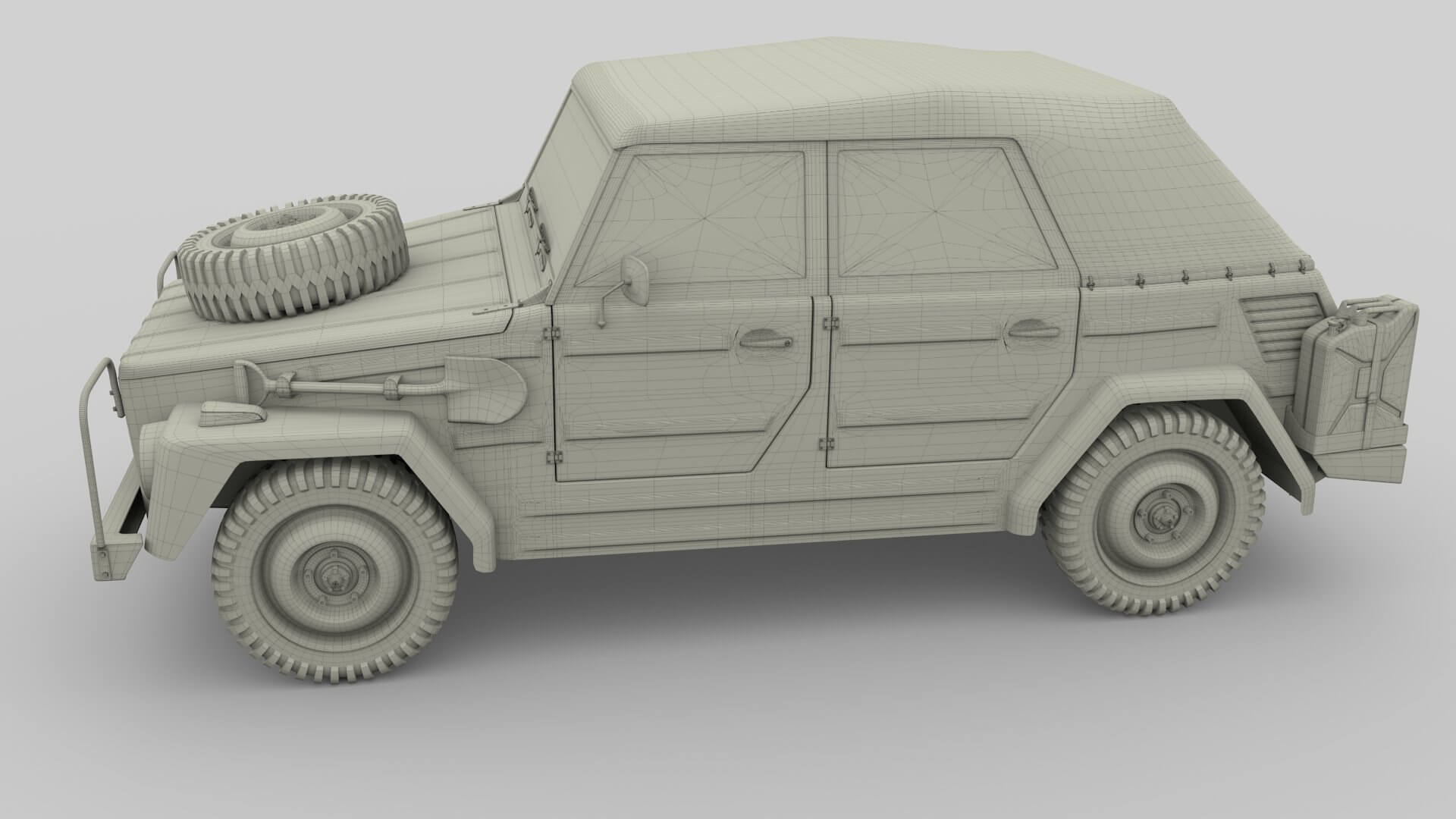 VW Type 181 Army - 3D Model by dragosburian