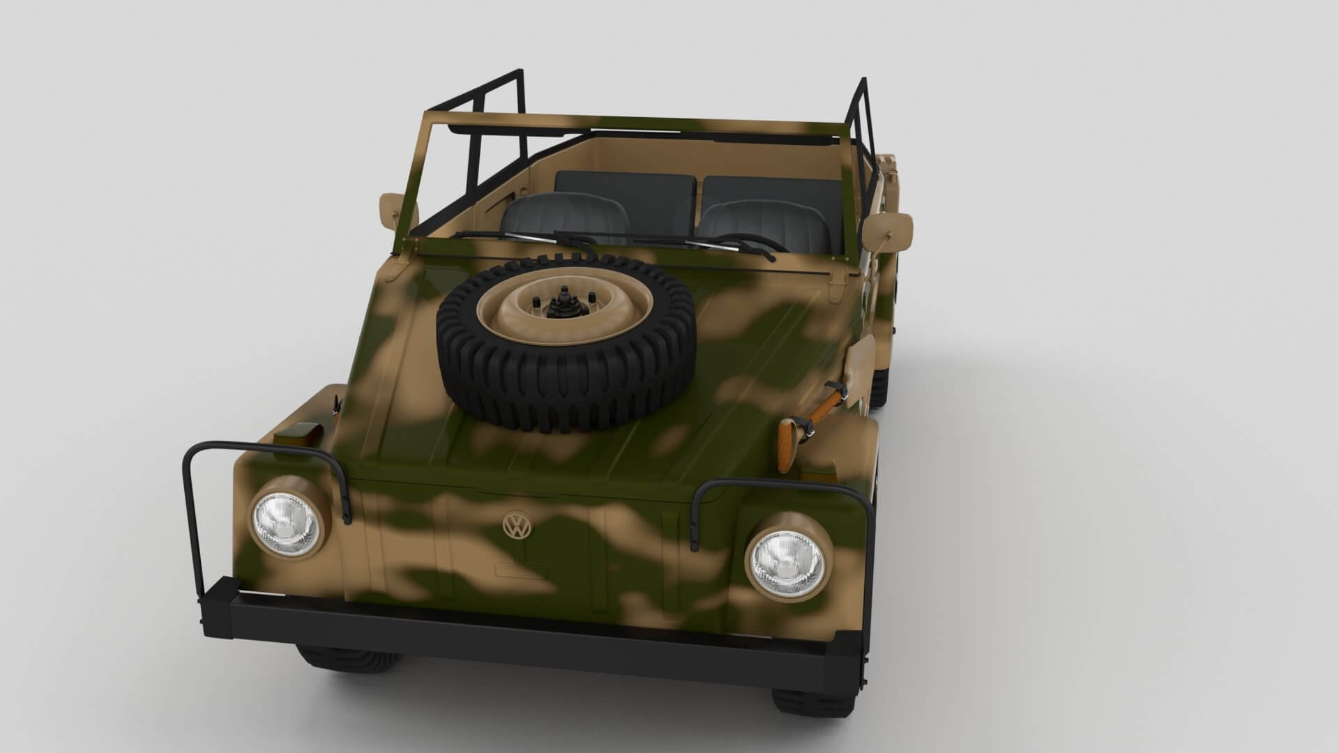 VW Type 181 with Interior Army - 3D Model by dragosburian