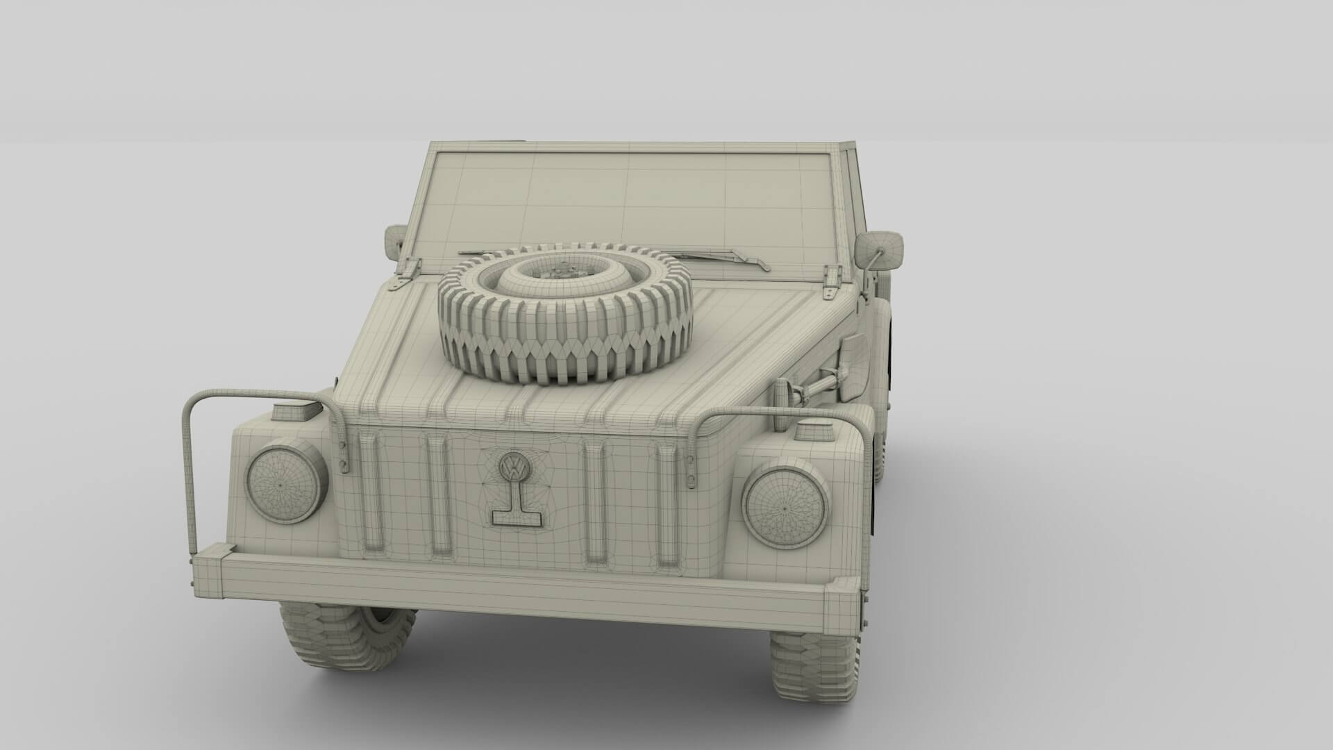 VW Type 181 with Interior Army - 3D Model by dragosburian