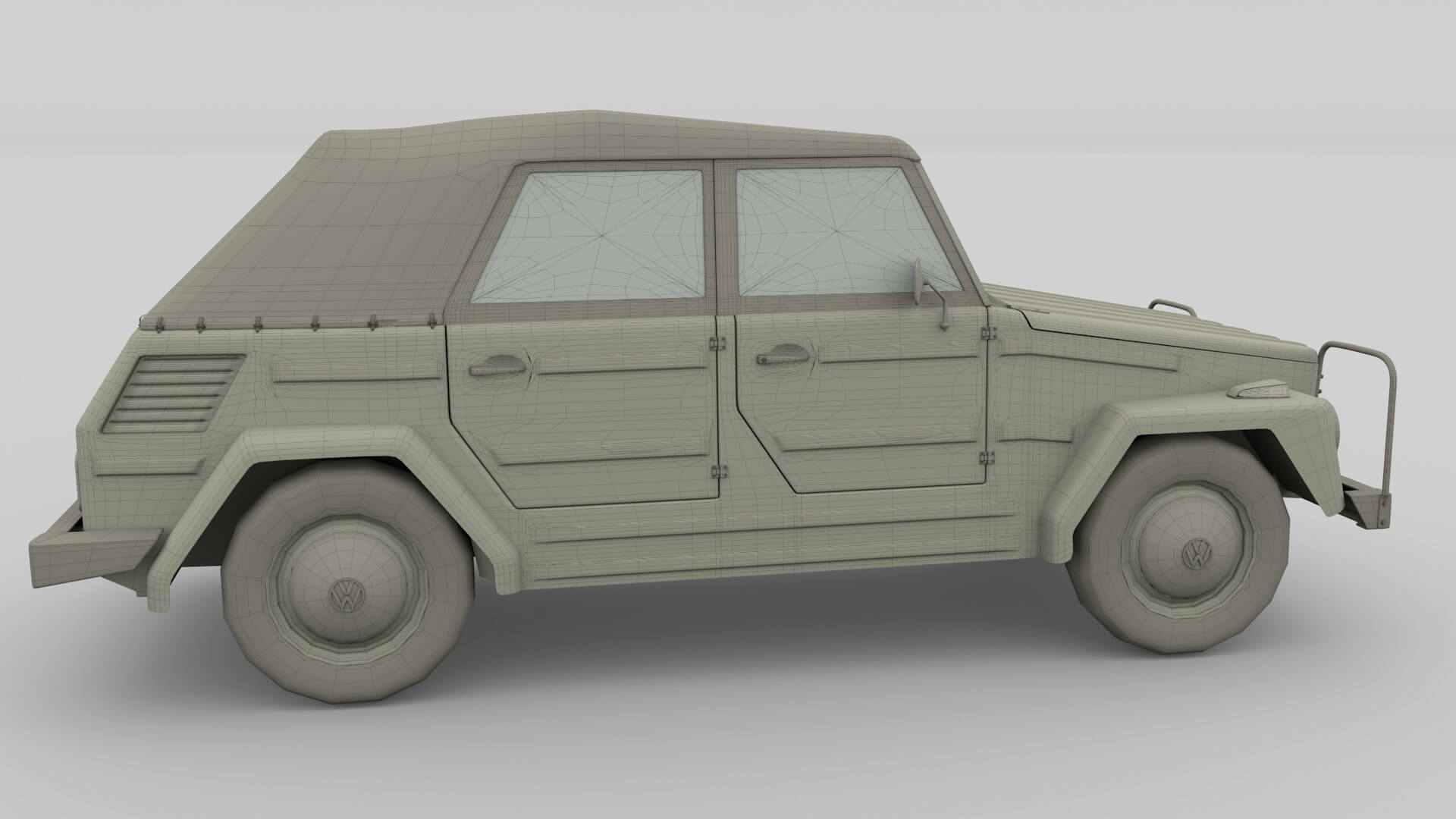 VW Type 181 with Interior Top Up - 3D Model by dragosburian