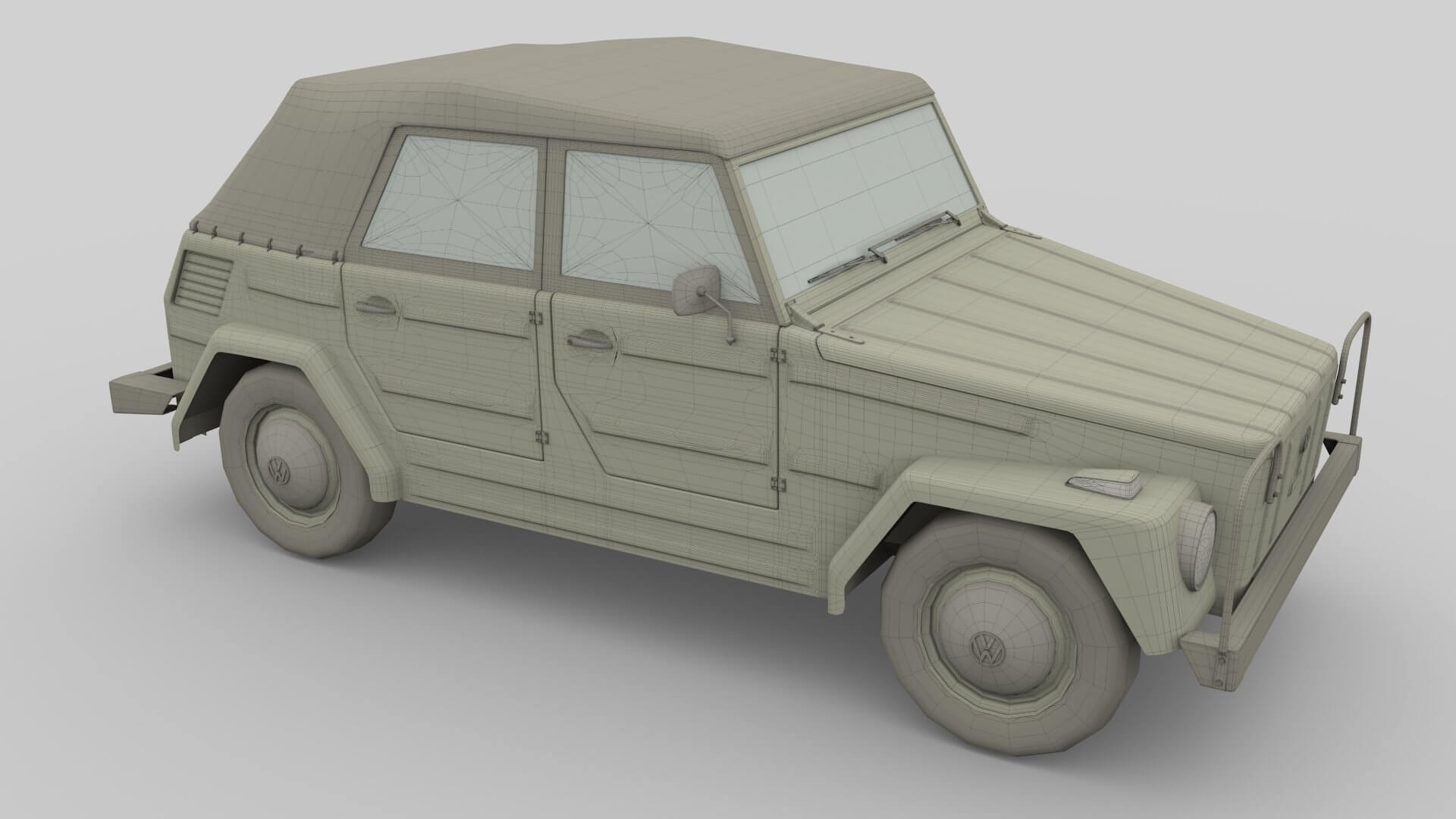 VW Type 181 with Interior Top Up - 3D Model by dragosburian