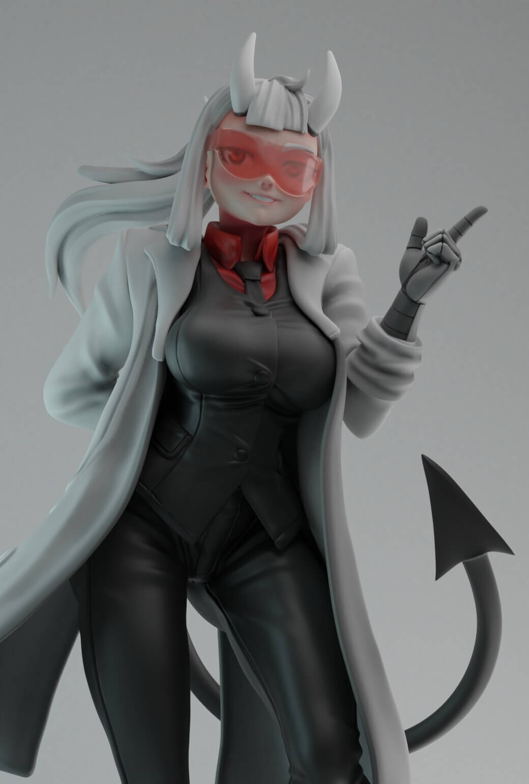 Helltaker Loremaster 3D Figure by drawingbook001