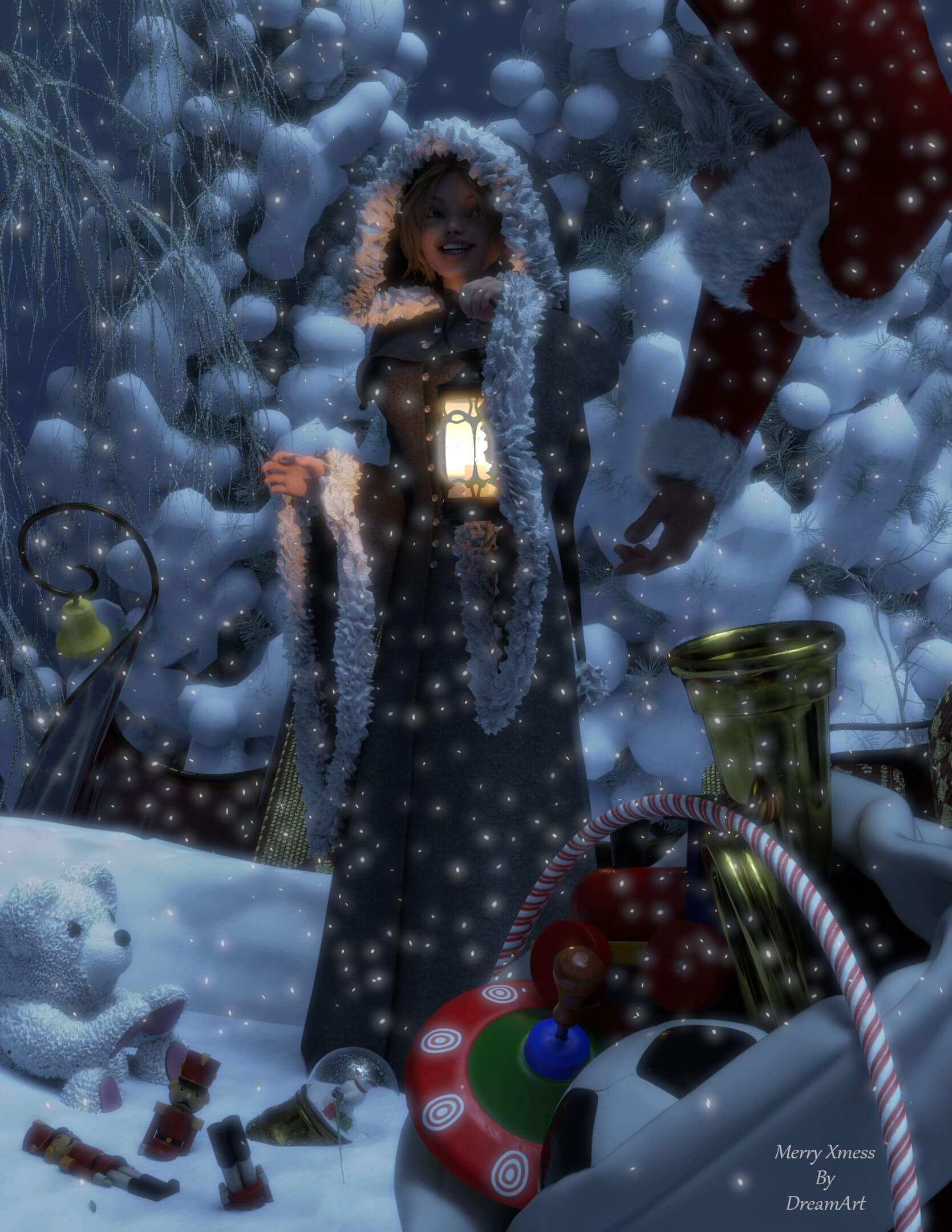 Merry Xmess 3D Render, Digital Art by DreamArt