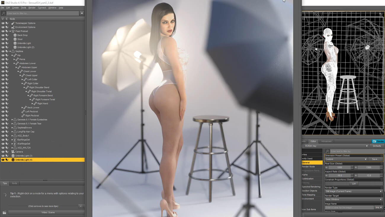 Female Rendering Secrets - 40 DAZ Studio Video Tutorials by Dreamlight