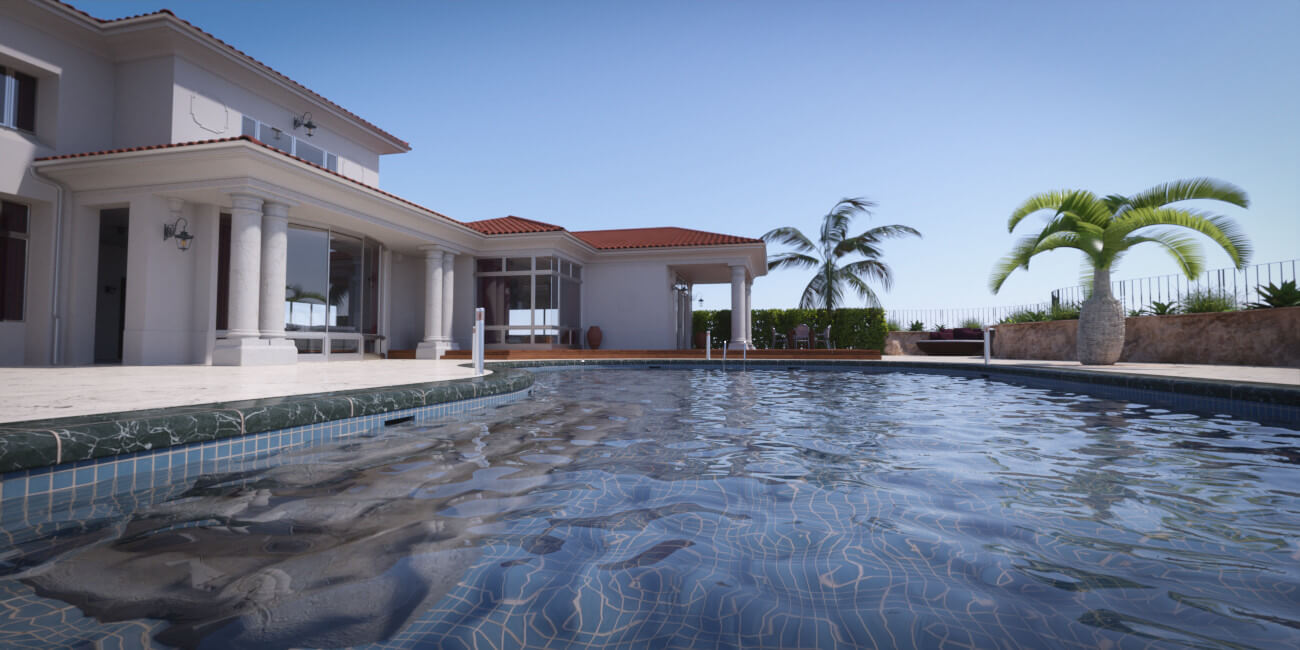 Hamptons Pool House HDRI Set for DAZ Studio - Render 2 3D Render