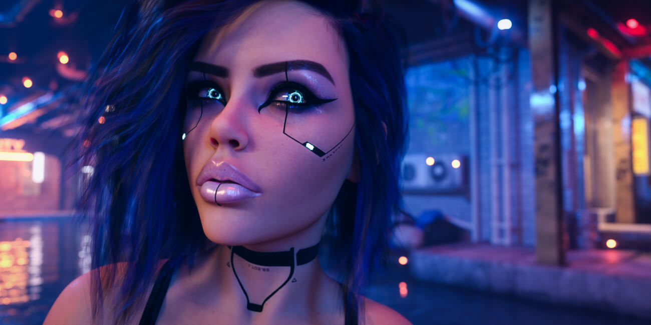 Sexy Cybpunk Girl - DAZ Studio 3D Render by Dreamlight