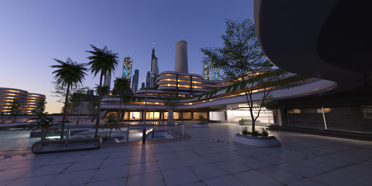 Utopian City Night HDRI DAZ Studio Renders 3D Render | RenderHub Gallery