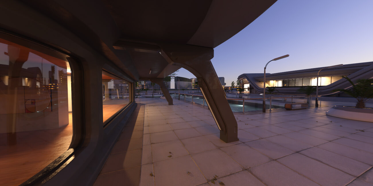 Utopian City Night HDRI DAZ Studio Renders 3D Render | RenderHub Gallery
