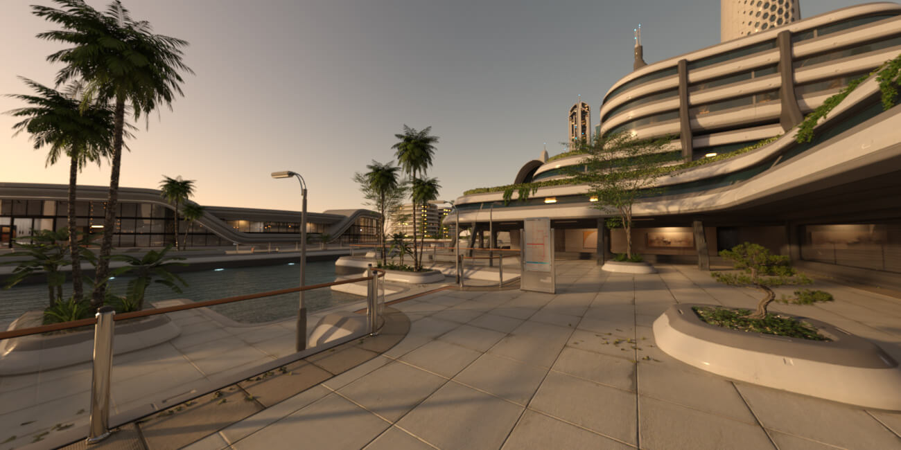 Utopian City Sunset - DAZ Studio HDRI Pack 3D Render | RenderHub Gallery