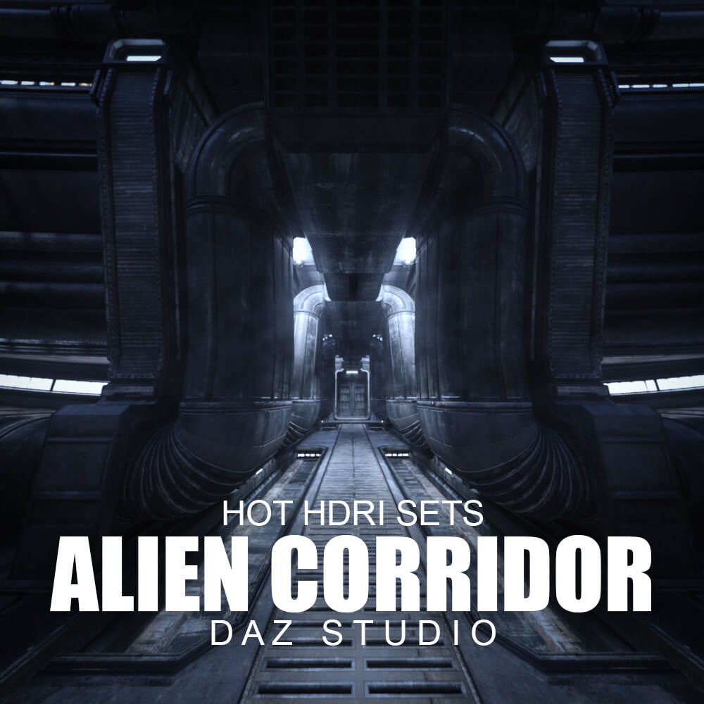 Hot HDRI Sets - Alien Corridor - DAZ Studio by Dreamlight