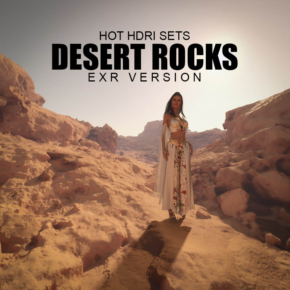 Hot HDRI Sets - Desert Rocks - EXR Version HDR Image by Dreamlight