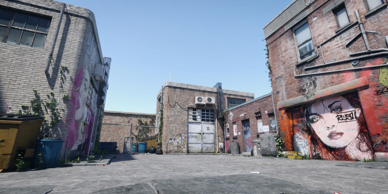 Hot HDRI Sets - Fallen Alley - HDR Format by Dreamlight