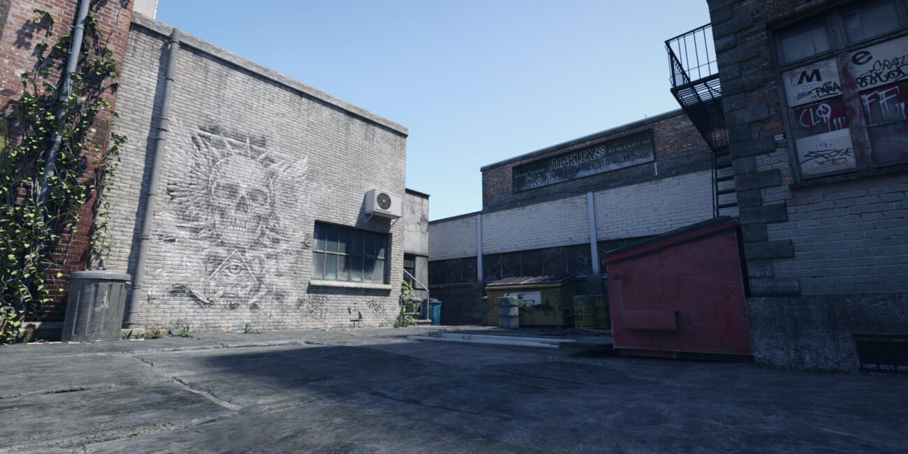 Hot HDRI Sets - Fallen Alley - HDR Format by Dreamlight