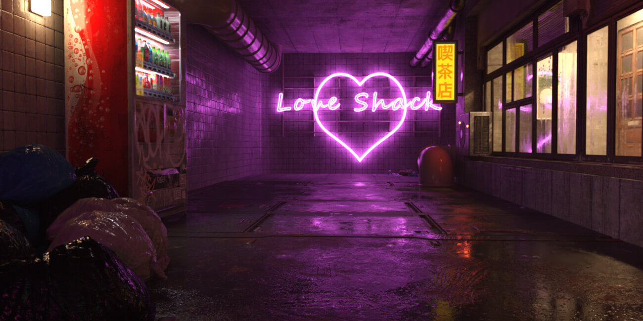 Hot HDRI Sets - Neon Dark City - DAZ Studio by Dreamlight