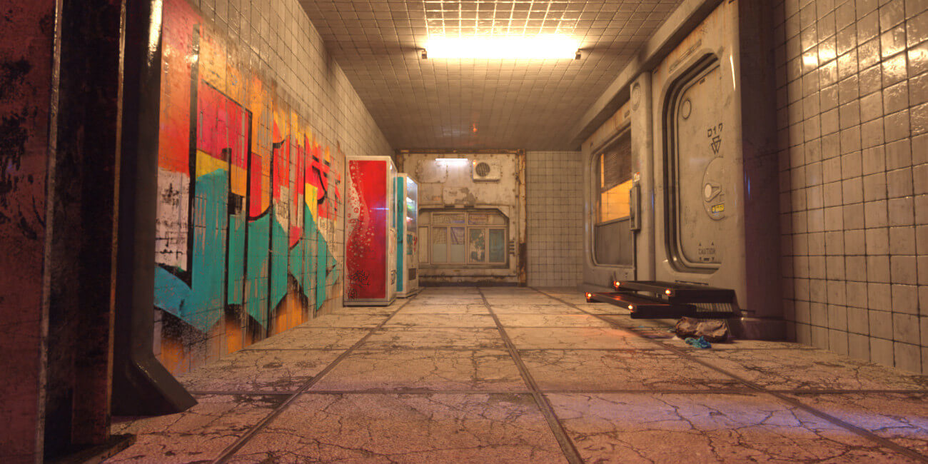 Hot HDRI Sets - Neon Dark City - EXR Version HDR Image by Dreamlight