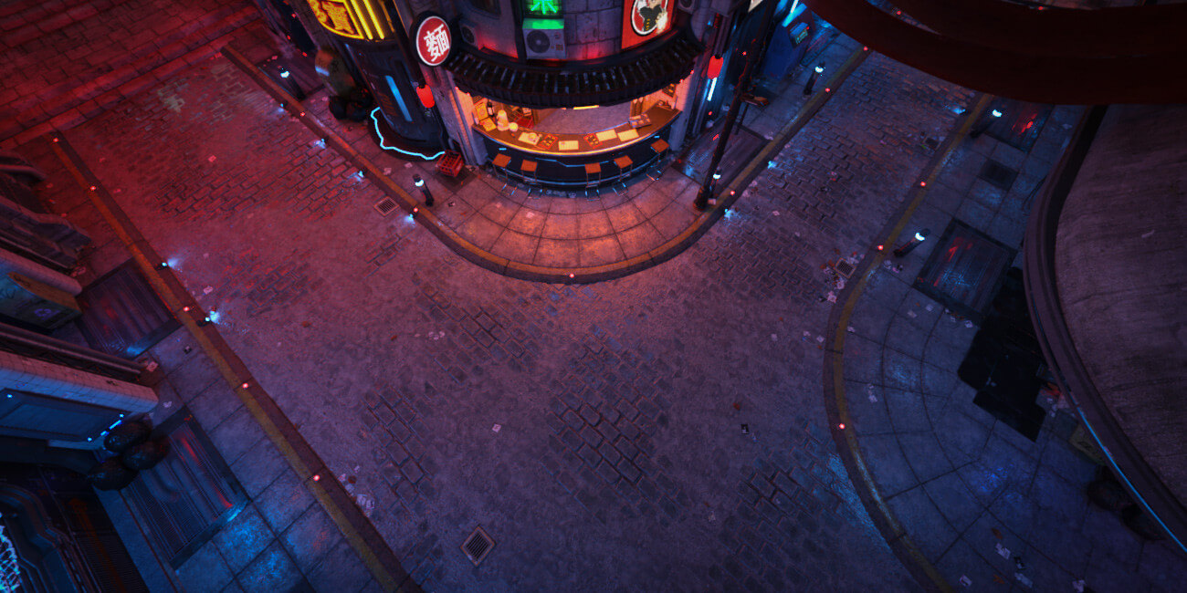 Hot HDRI Sets - Neon Dark City Streets - DAZ Studio by Dreamlight