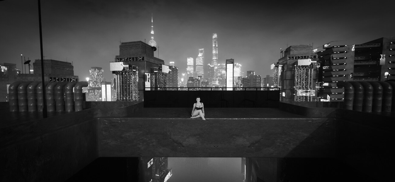 Hot HDRI Sets - Sci-Fi Aerial City - EXR Version HDR Image by Dreamlight