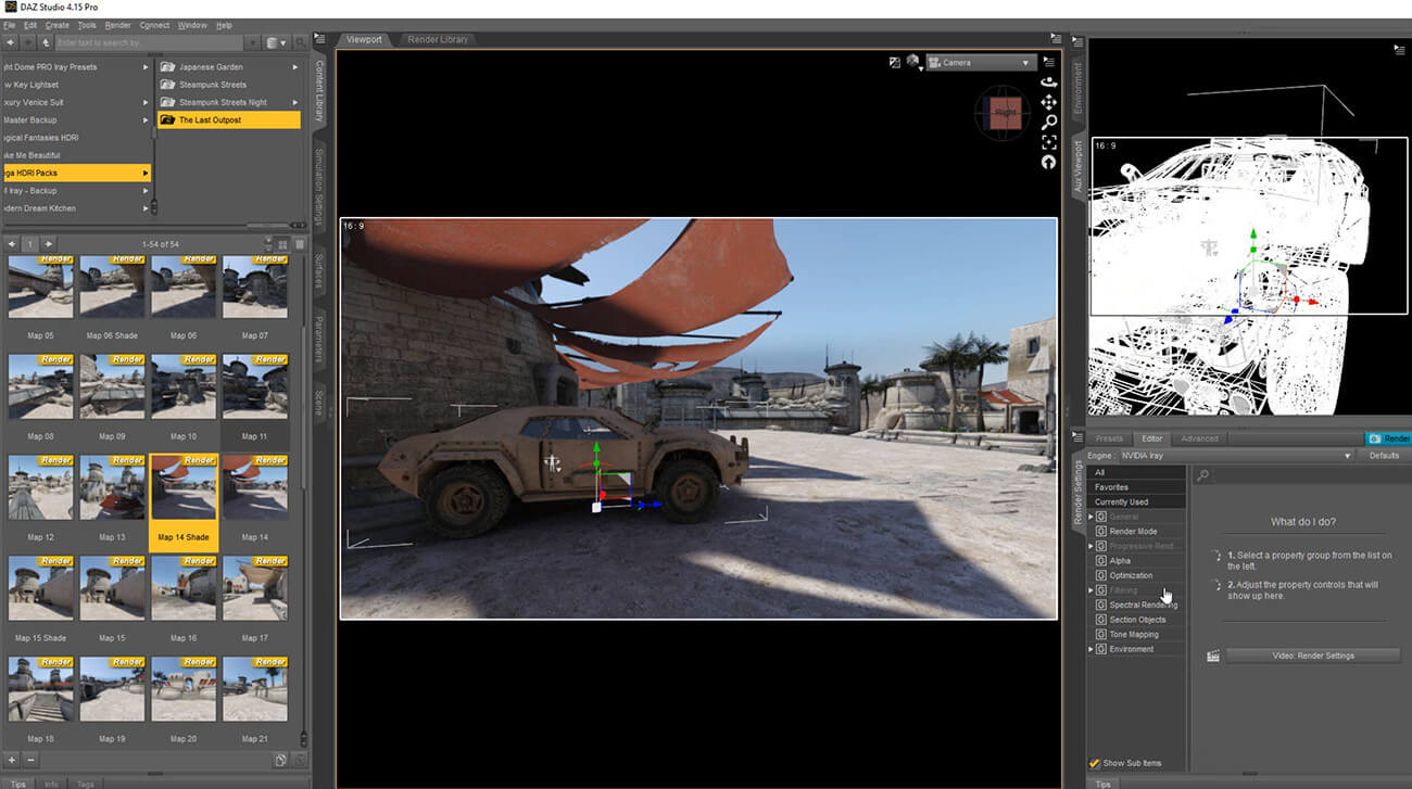 Hot HDRI Sets - The Last Outpost - DAZ Studio Video Tutorial by Dreamlight