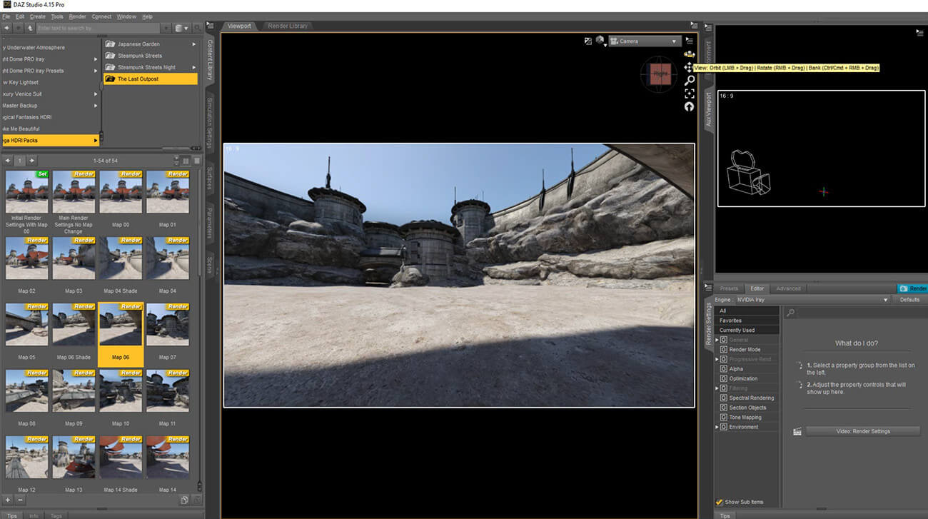 Hot HDRI Sets - The Last Outpost - DAZ Studio Video Tutorial by Dreamlight