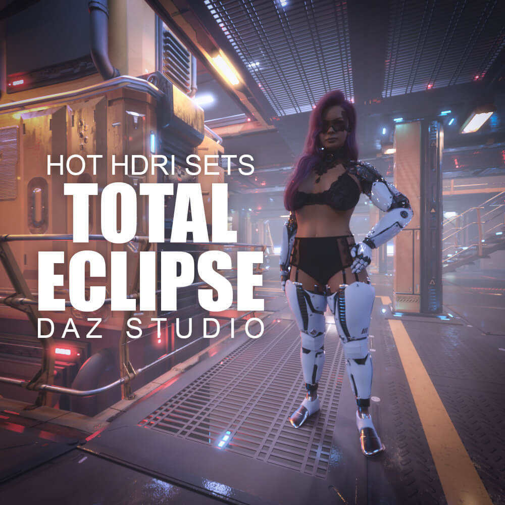 Hot HDRI Sets - Total Eclipse - DAZ Studio by Dreamlight