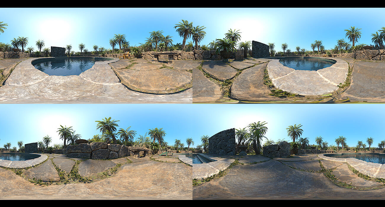Hot HDRI Sets - Tropical Pool - DAZ Studio by Dreamlight
