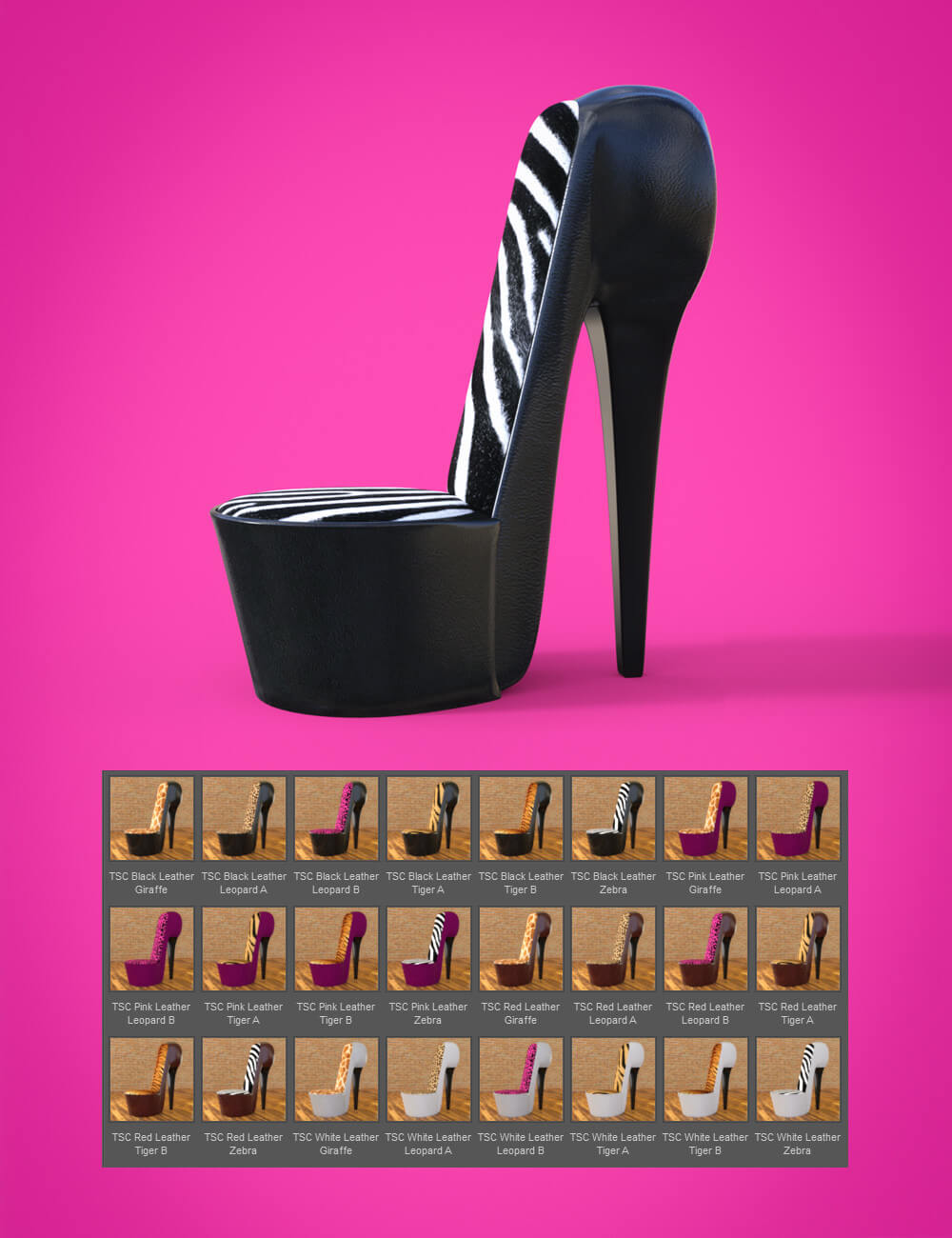 Hot Stiletto Lounge Chair + Genesis 8 Female Pose - Free Daz Content by ...