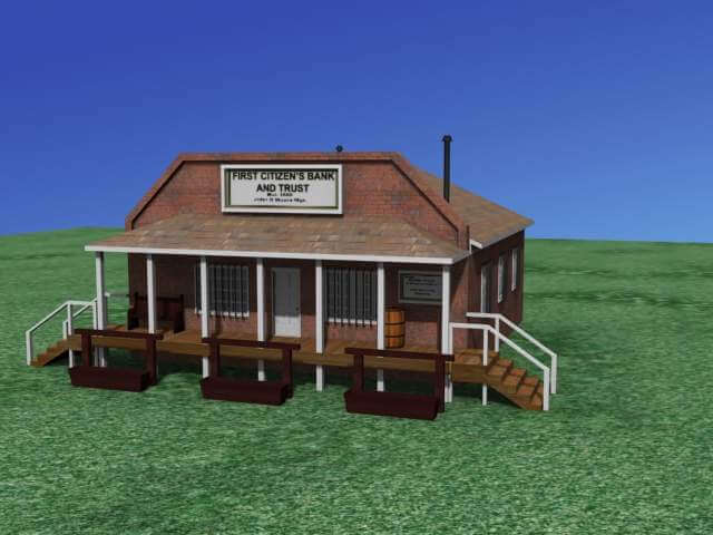 1880s Bank - 3D Model by Dreamscape Studios
