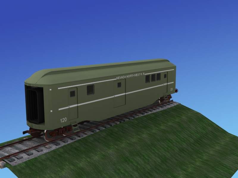 1935 Baggage Mail Car - 3D Model by Dreamscape Studios