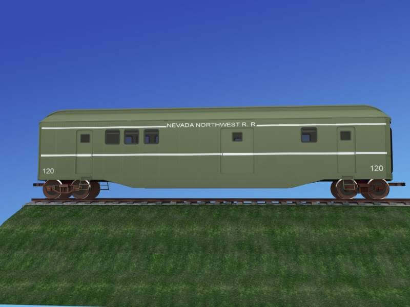 1935 Baggage Mail Car - 3D Model by Dreamscape Studios