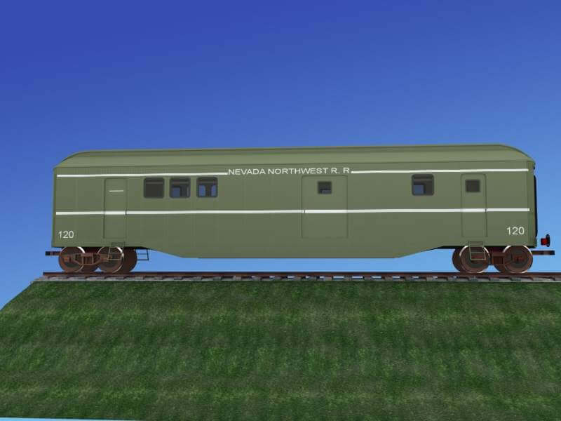 1935 Baggage Mail Car - 3D Model by Dreamscape Studios