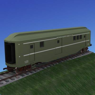 1935 Baggage Mail Car - 3D Model by Dreamscape Studios