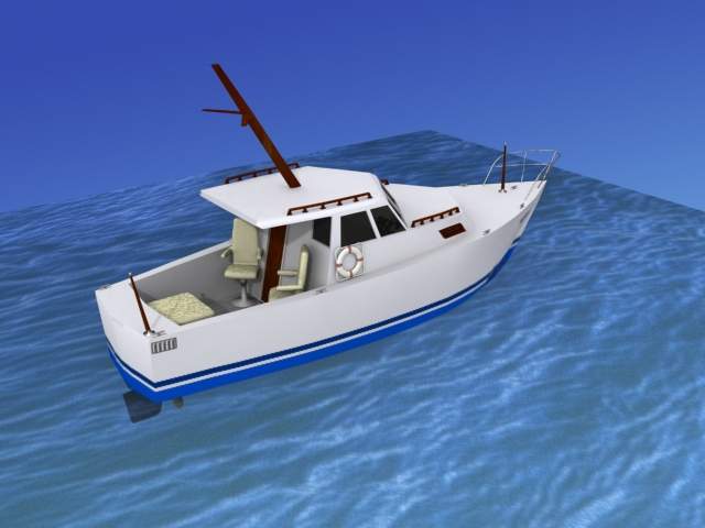 23 Foot Cabin Cruiser - 3D Model by Dreamscape Studios