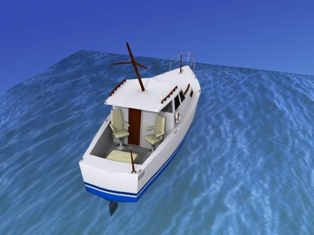 23 Foot Cabin Cruiser - 3D Model by Dreamscape Studios