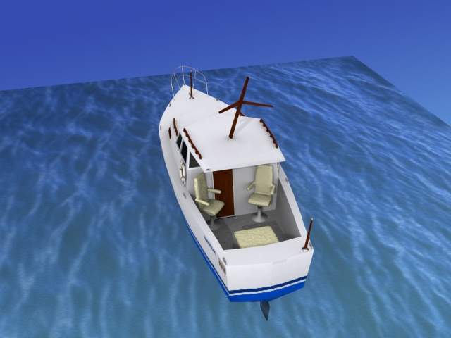 23 Foot Cabin Cruiser - 3D Model by Dreamscape Studios