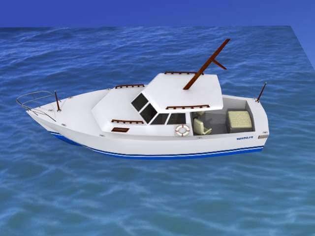 23 Foot Cabin Cruiser - 3D Model by Dreamscape Studios