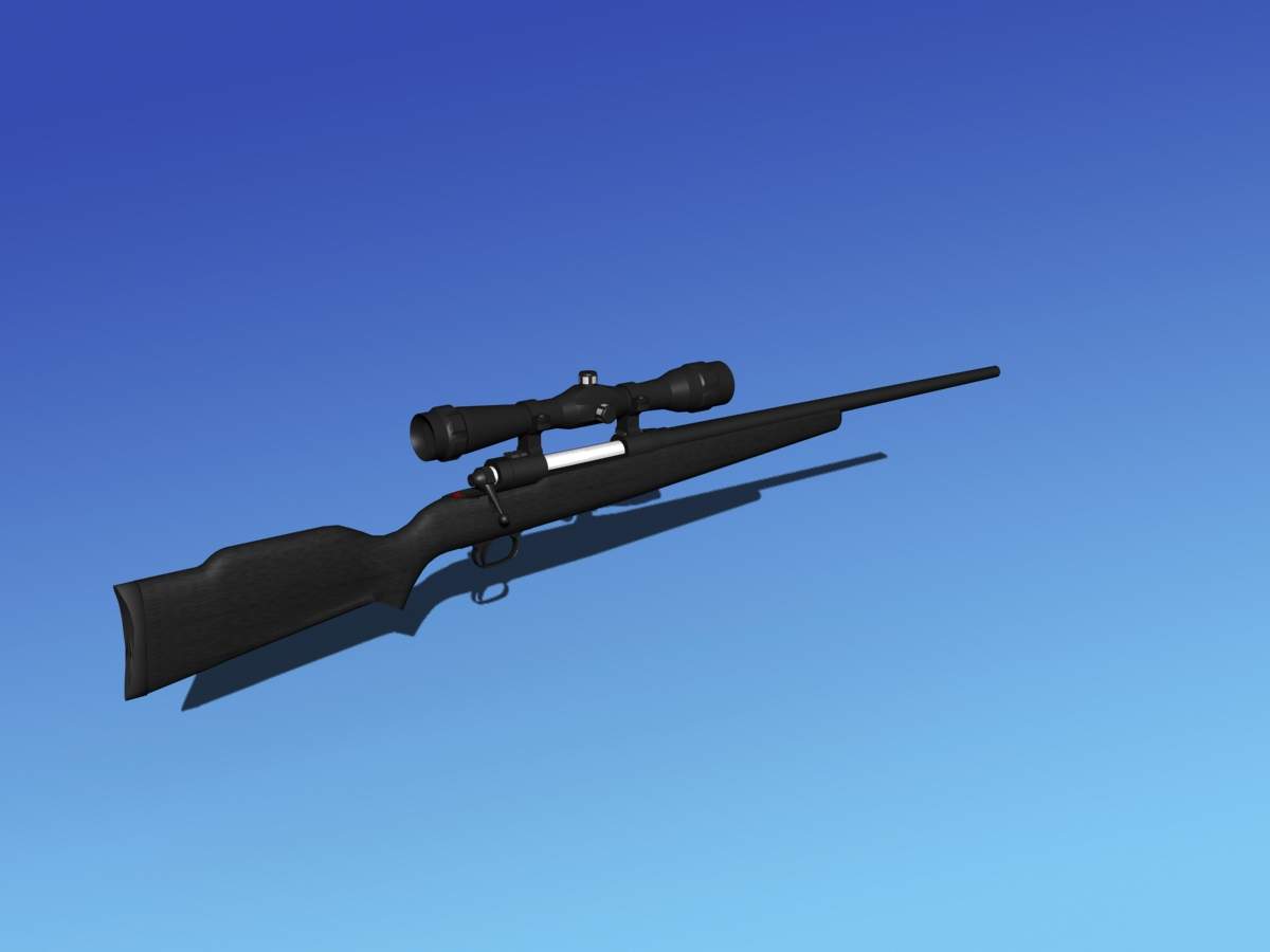 243 Rifle with Scope 400 - 3D Model by Dreamscape Studios