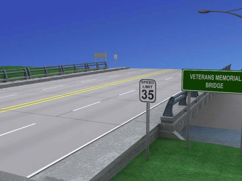 4 Lane 100ft AOT Bridge - 3D Model by Dreamscape Studios