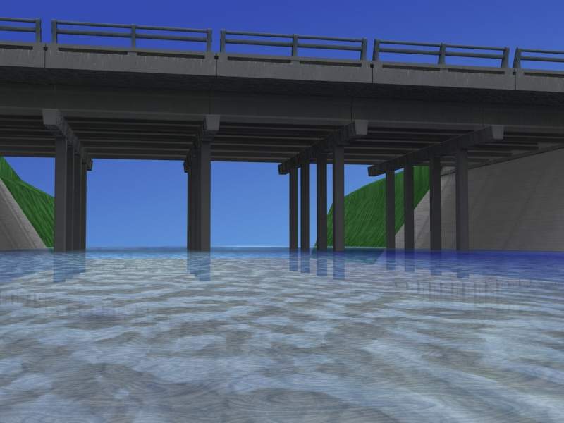 4 Lane 100ft AOT Bridge - 3D Model by Dreamscape Studios