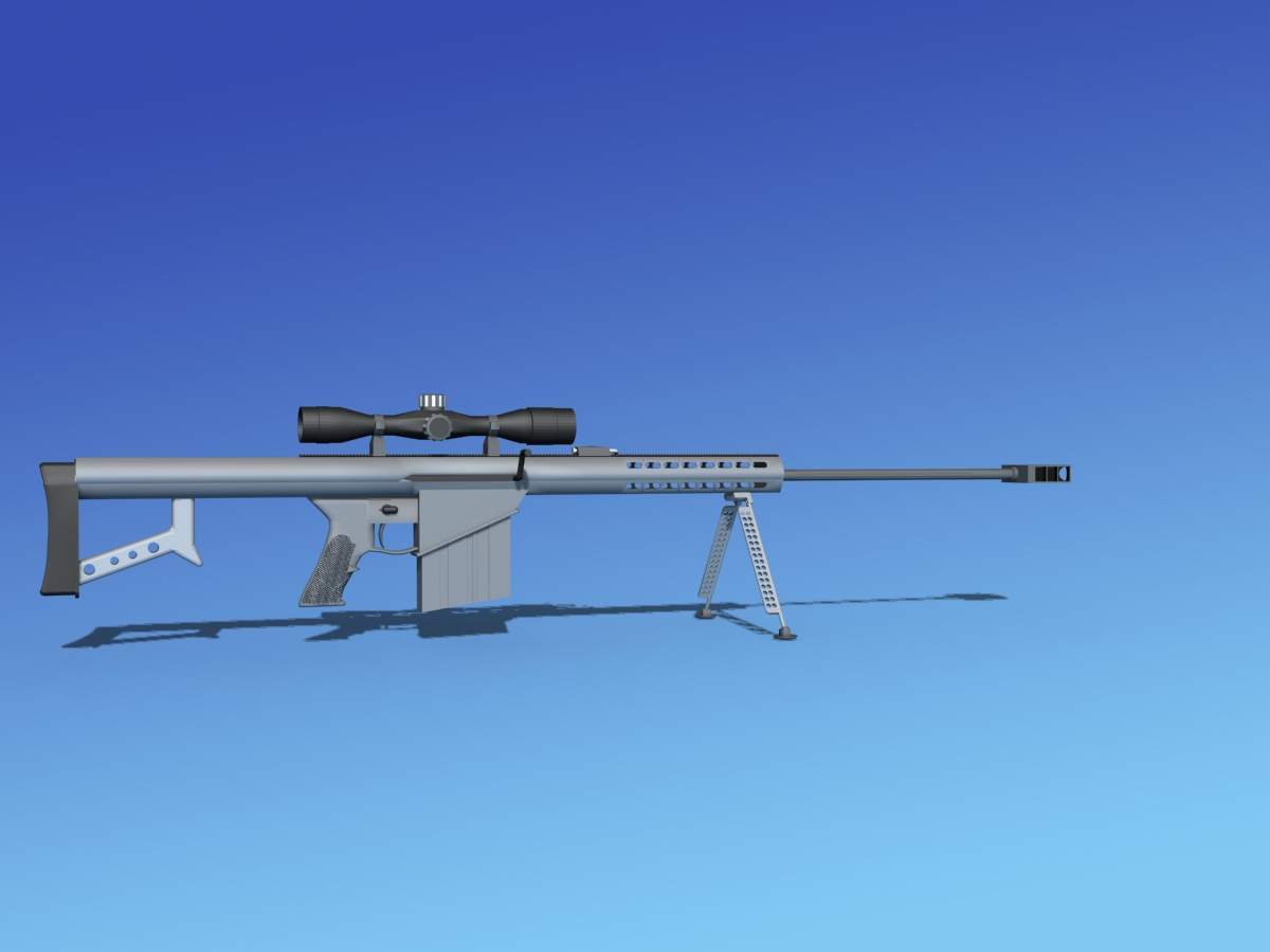 50 Caliber Sniper Rifle 250 - 3D Model by Dreamscape Studios