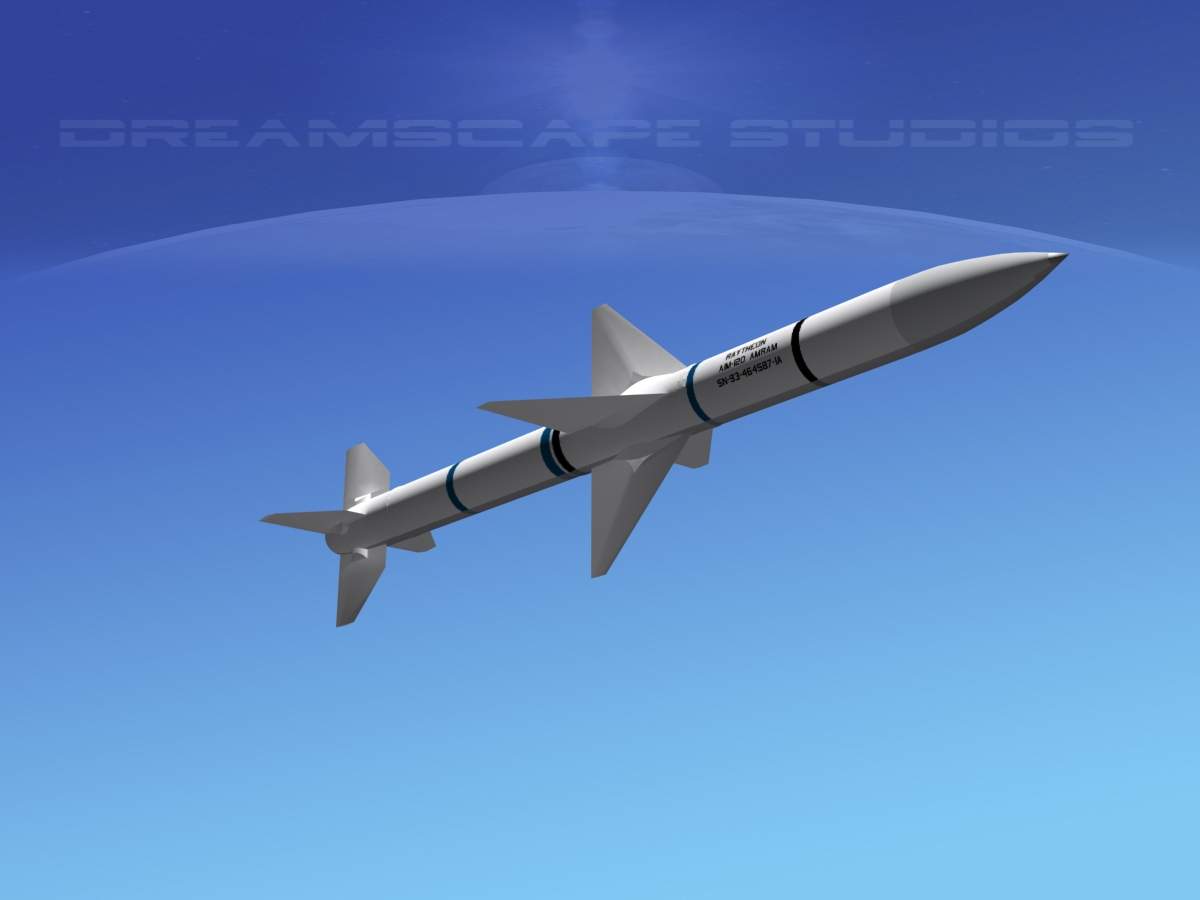 AIM 120 AMRAM Missile - 3D Model by Dreamscape Studios