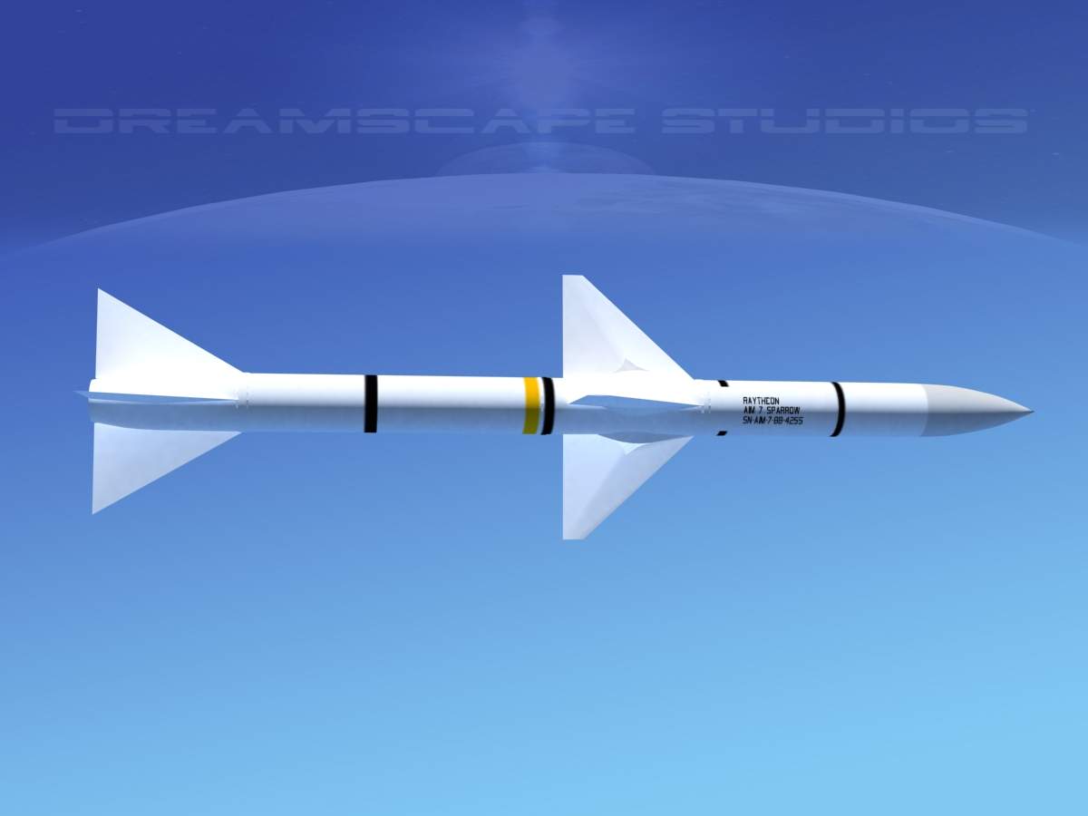 AIM 7 Sparrow A2A Missile - 3D Model by Dreamscape Studios