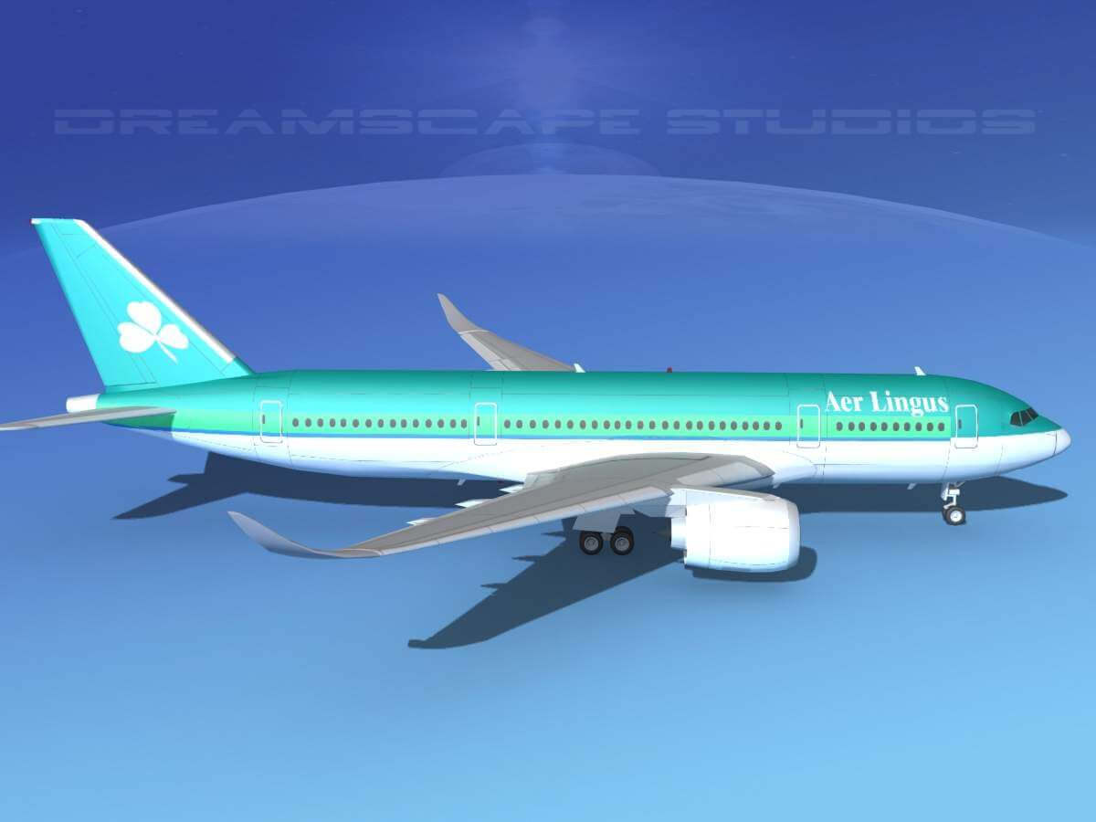 Airbus A350-800 Aer Lingus 3D Model by Dreamscape Studios