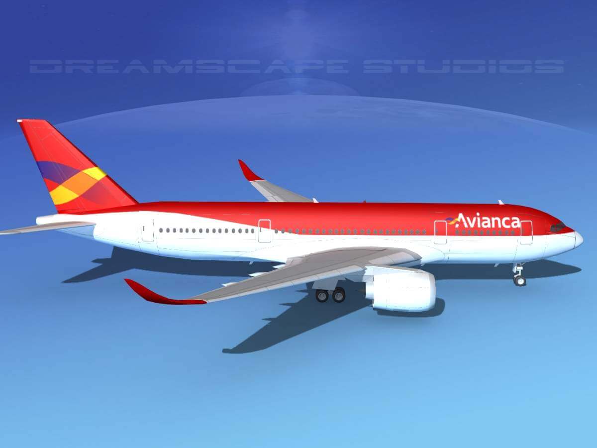 Airbus A350-800 Avianca 3D Model by Dreamscape Studios