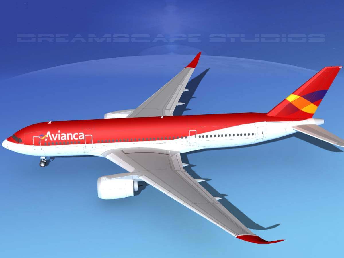 Airbus A350-800 Avianca 3D Model by Dreamscape Studios