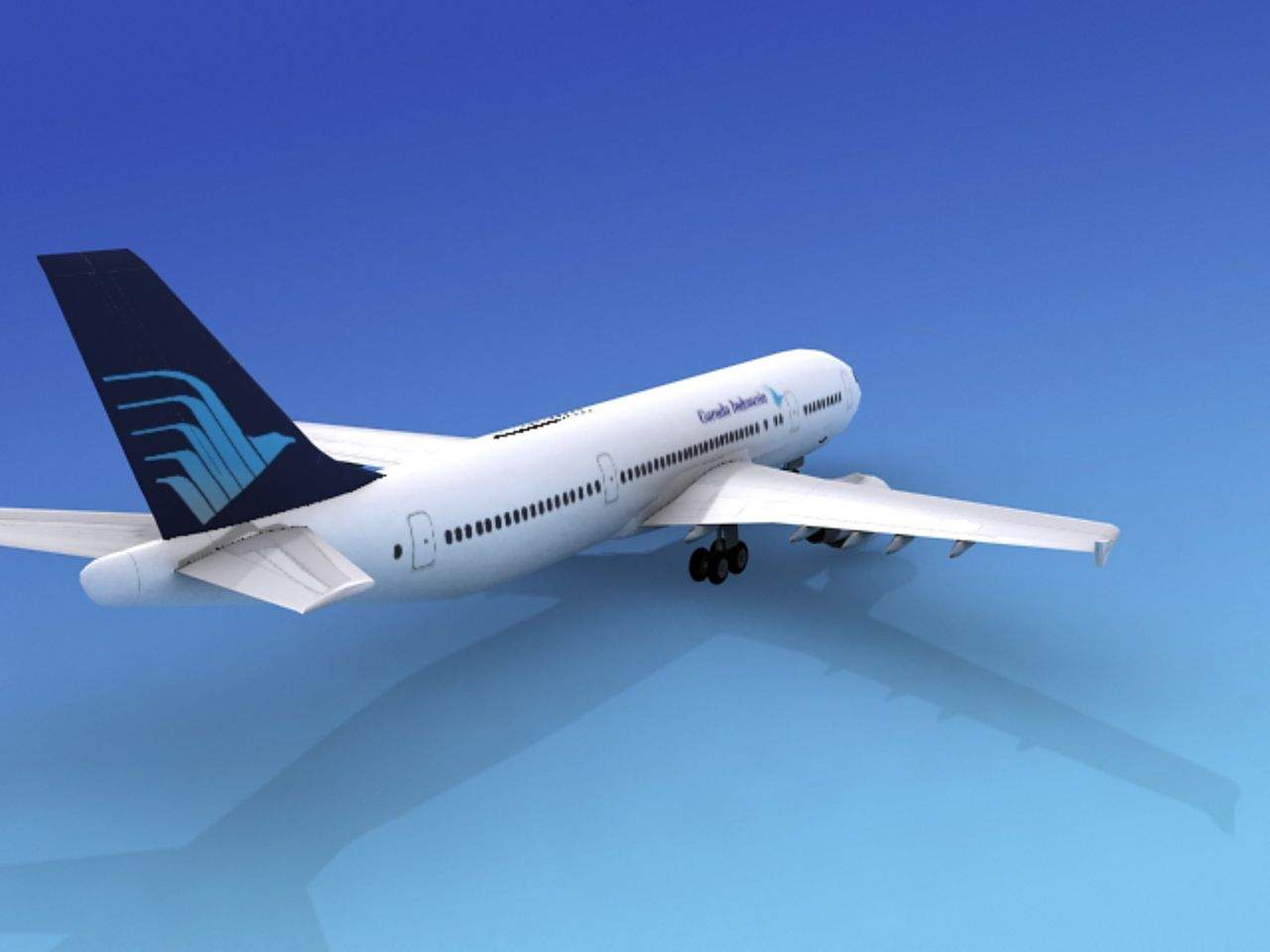 Airbus A300 Garuda Indonesia - 3D Model by Dreamscape Studios