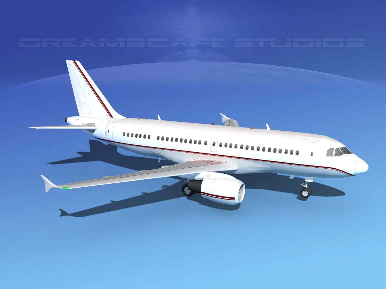 Airbus A319 Corporate - 3D Model by Dreamscape Studios