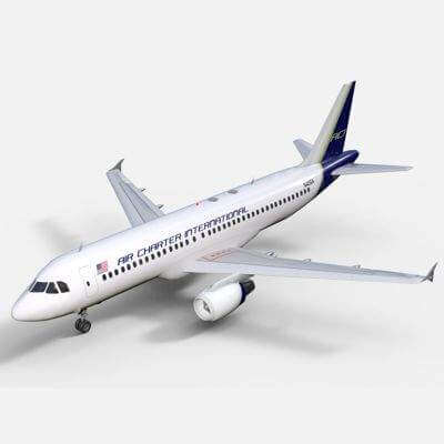 Airbus A320 Air Charter Intl - 3D Model by Dreamscape Studios