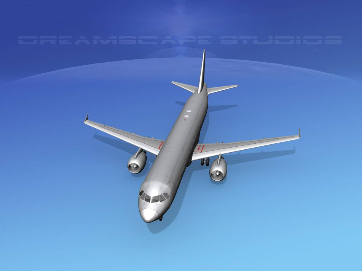 Airbus A321 Bare Metal - 3D Model by Dreamscape Studios